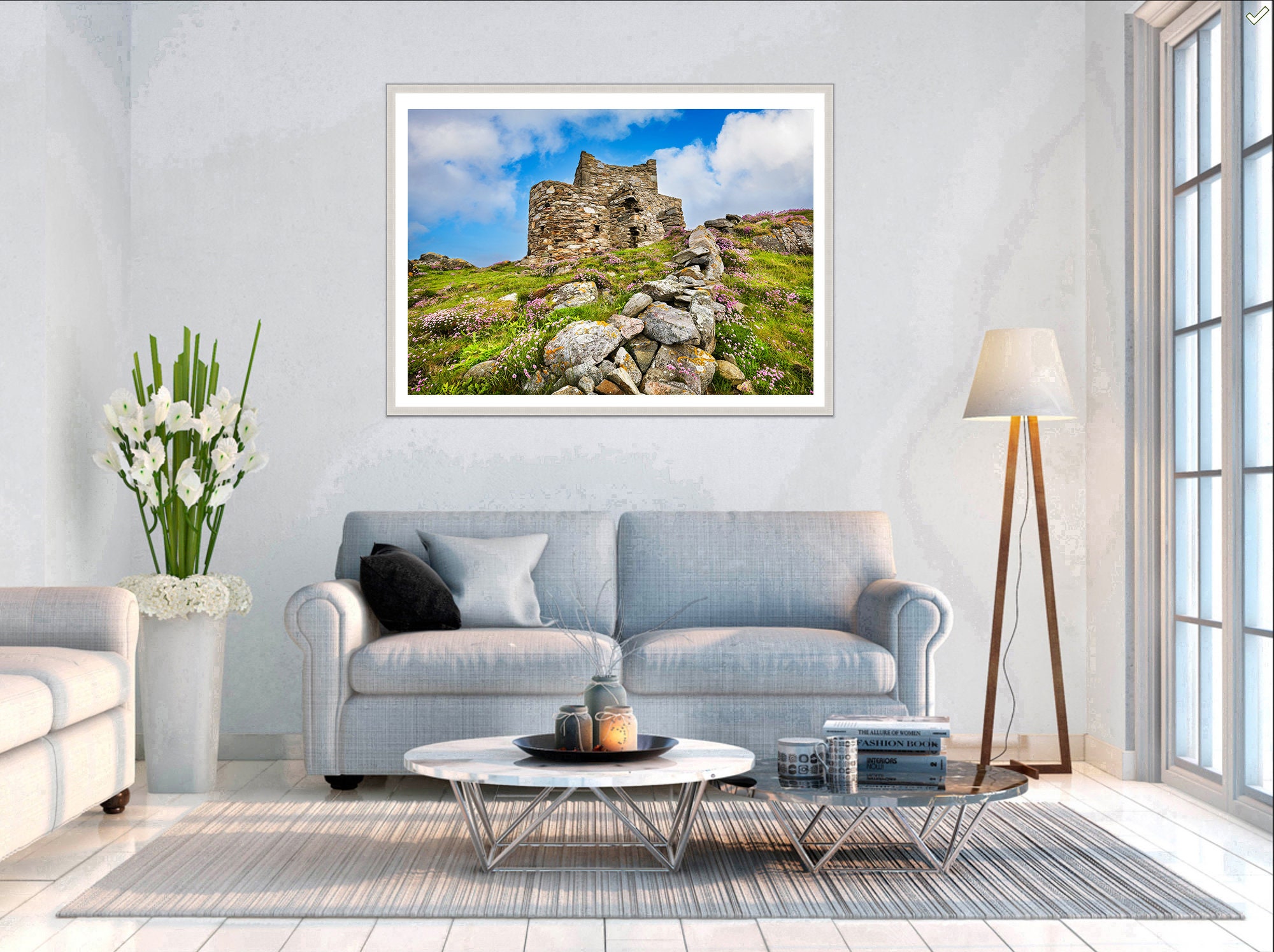 Donegal Landscape Print, Carrickabraghy Castle,irish Landscape Photo ...