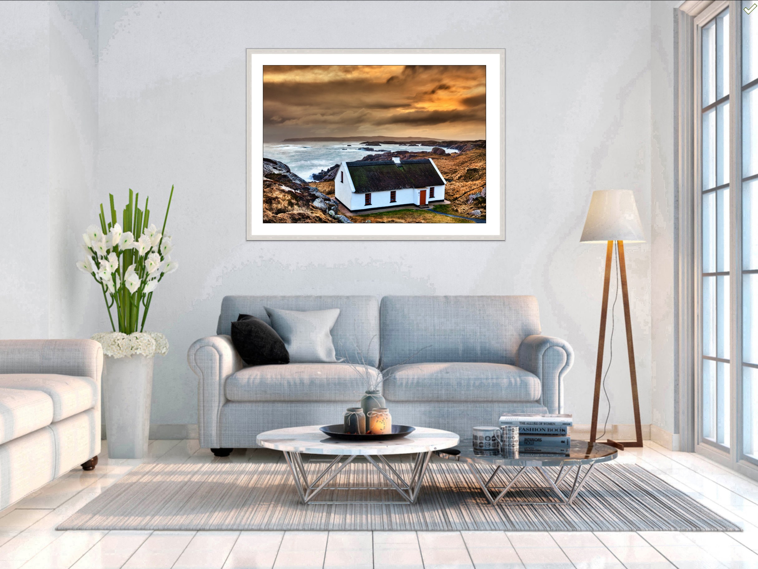 Irish Landscape Photo, Donegal Cottage, Cruit Island, Irish Thatched ...