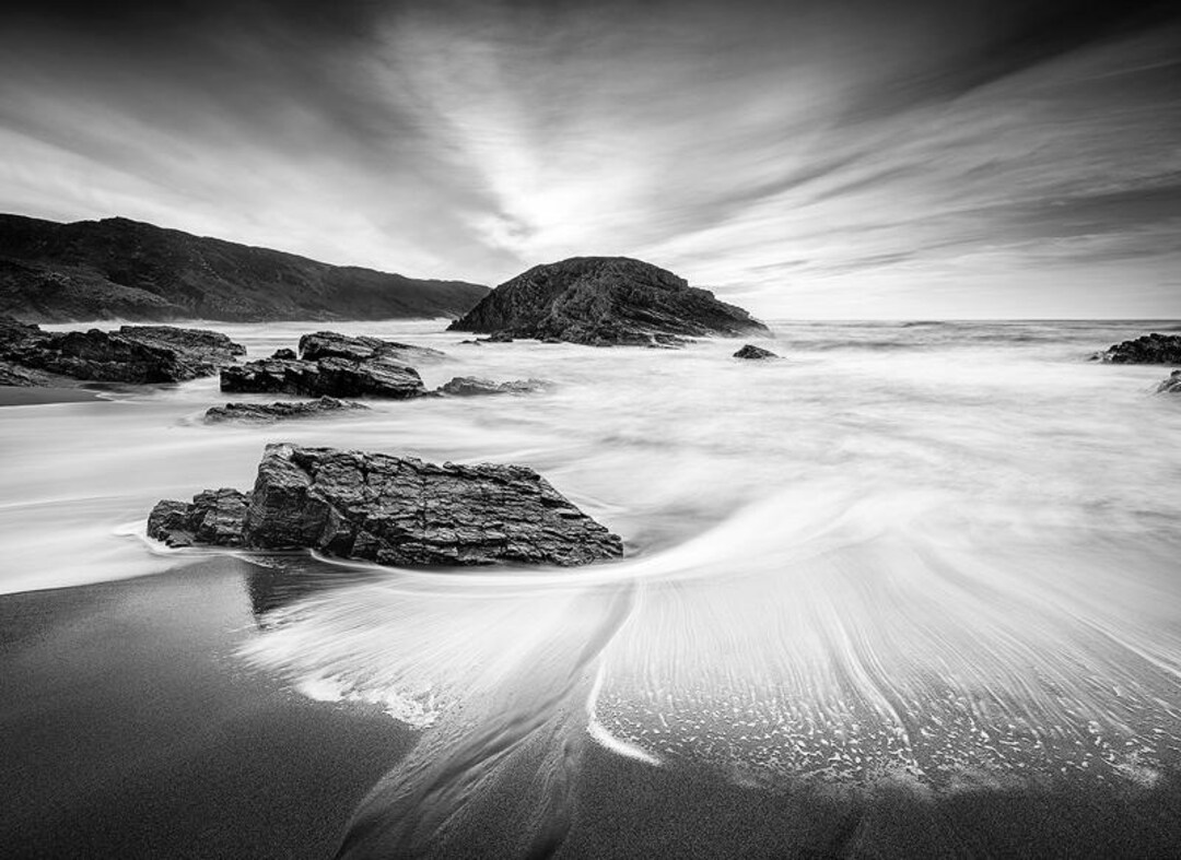 Boyeeghter Bay Print: Moody Irish Landscape Photography, Donegal Wall ...