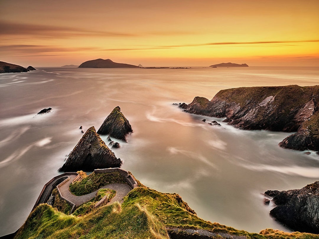 Dunquin Harbour Sunset: Irish Landscape Photography Print - Etsy