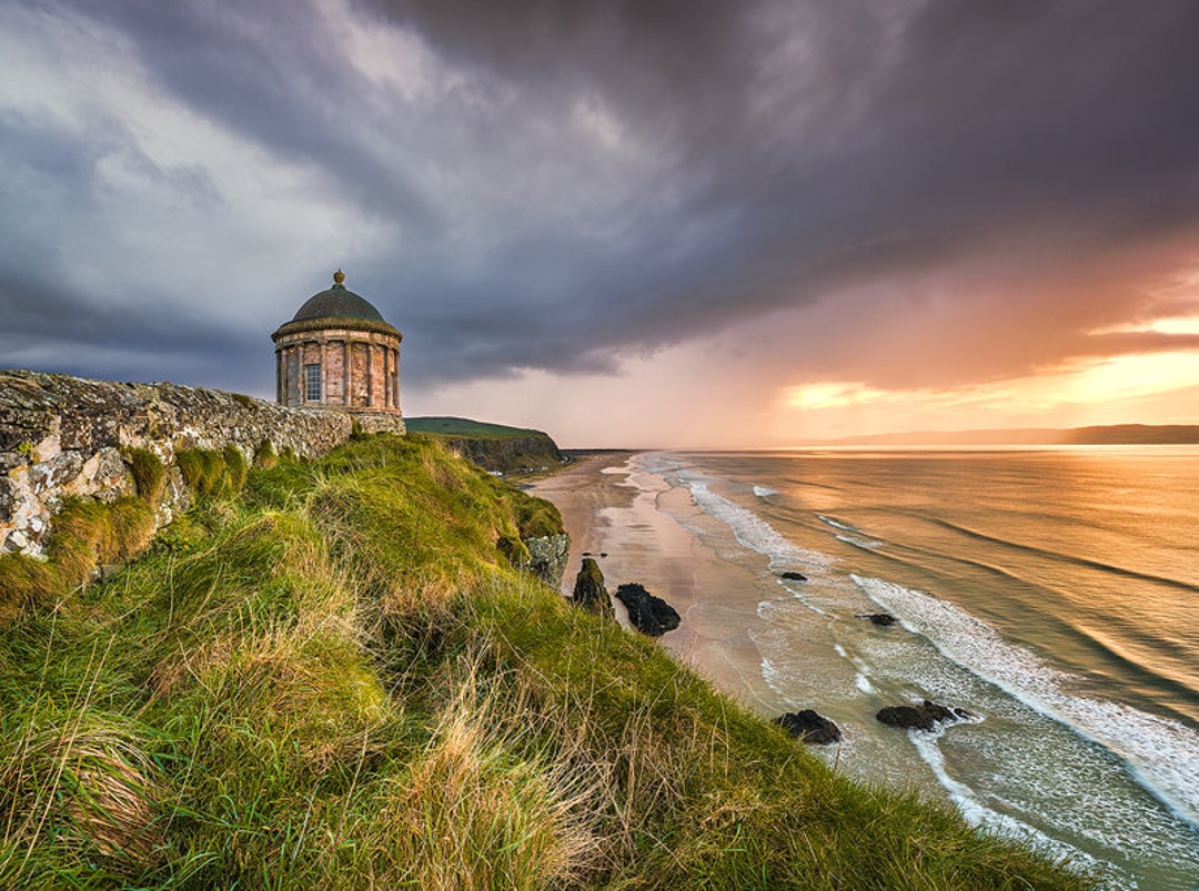 Irish Landscape Print Mussenden Temple, Irish Photo Print County Derry ...
