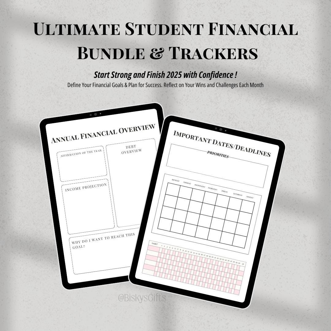 Ultimate 2025 Student Bundle, Student Financial Success Trackers ...