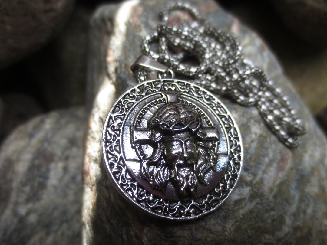Jesus' Blessing - Holy Medallion Necklace - Etsy