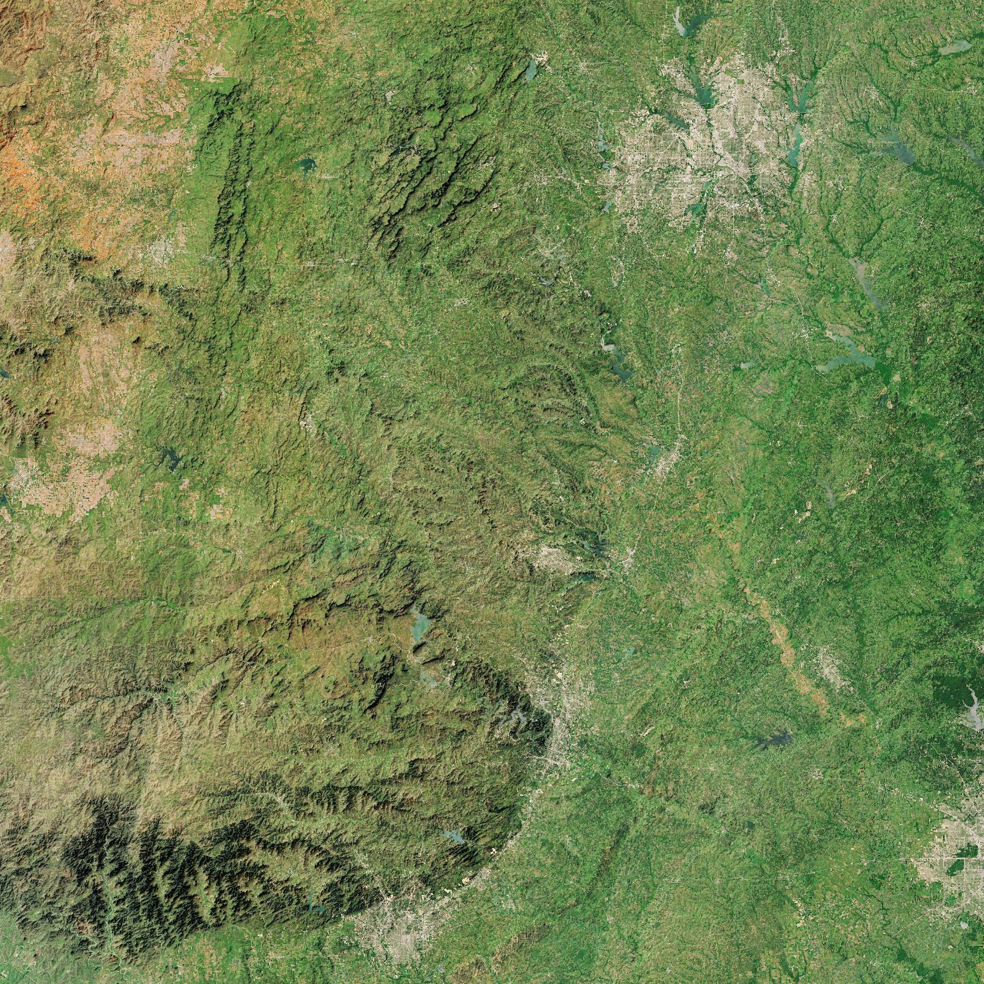 Texas — Satellite Imagery US Map Poster - Etsy