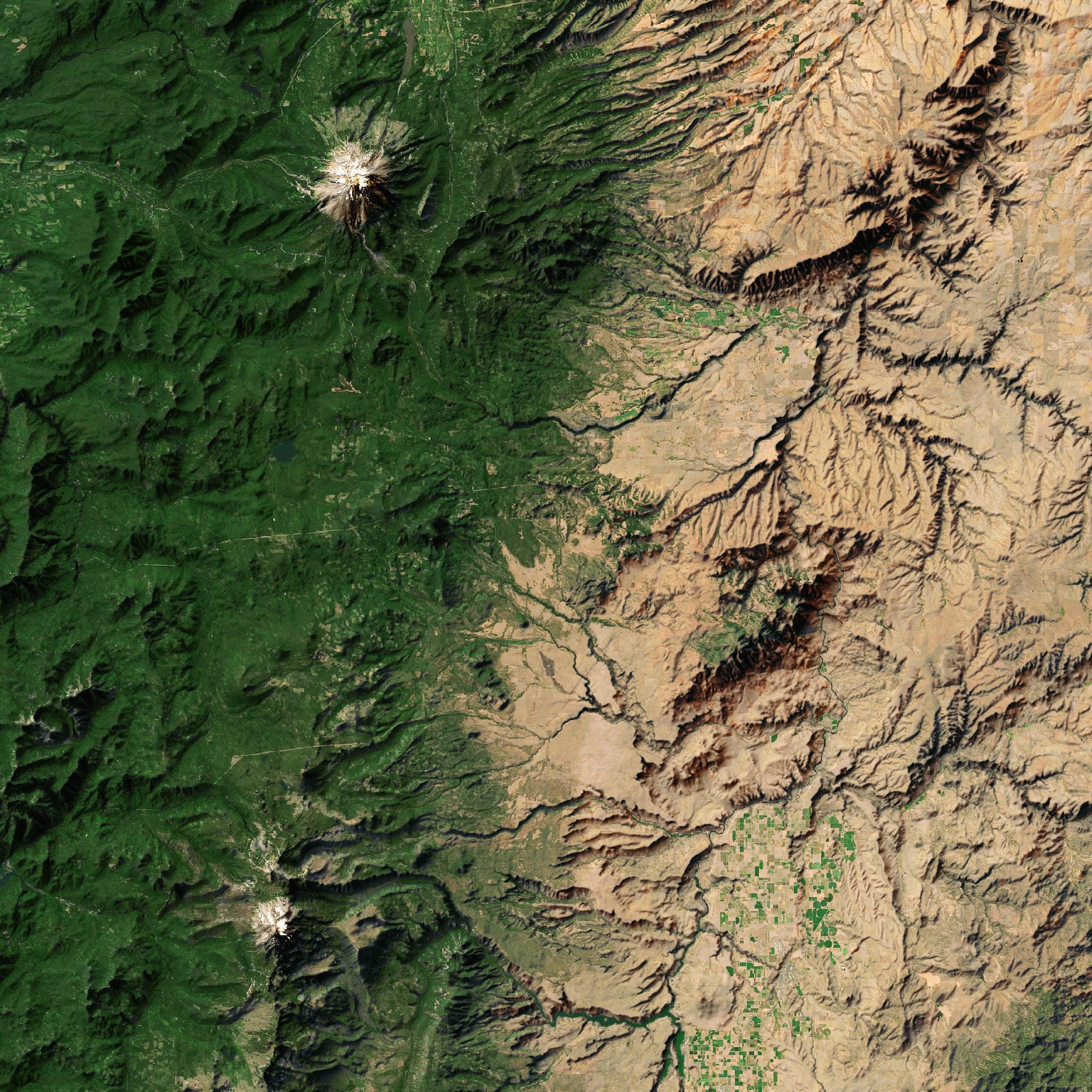 Oregon High-resolution Satellite Imagery US Printable Map - Etsy