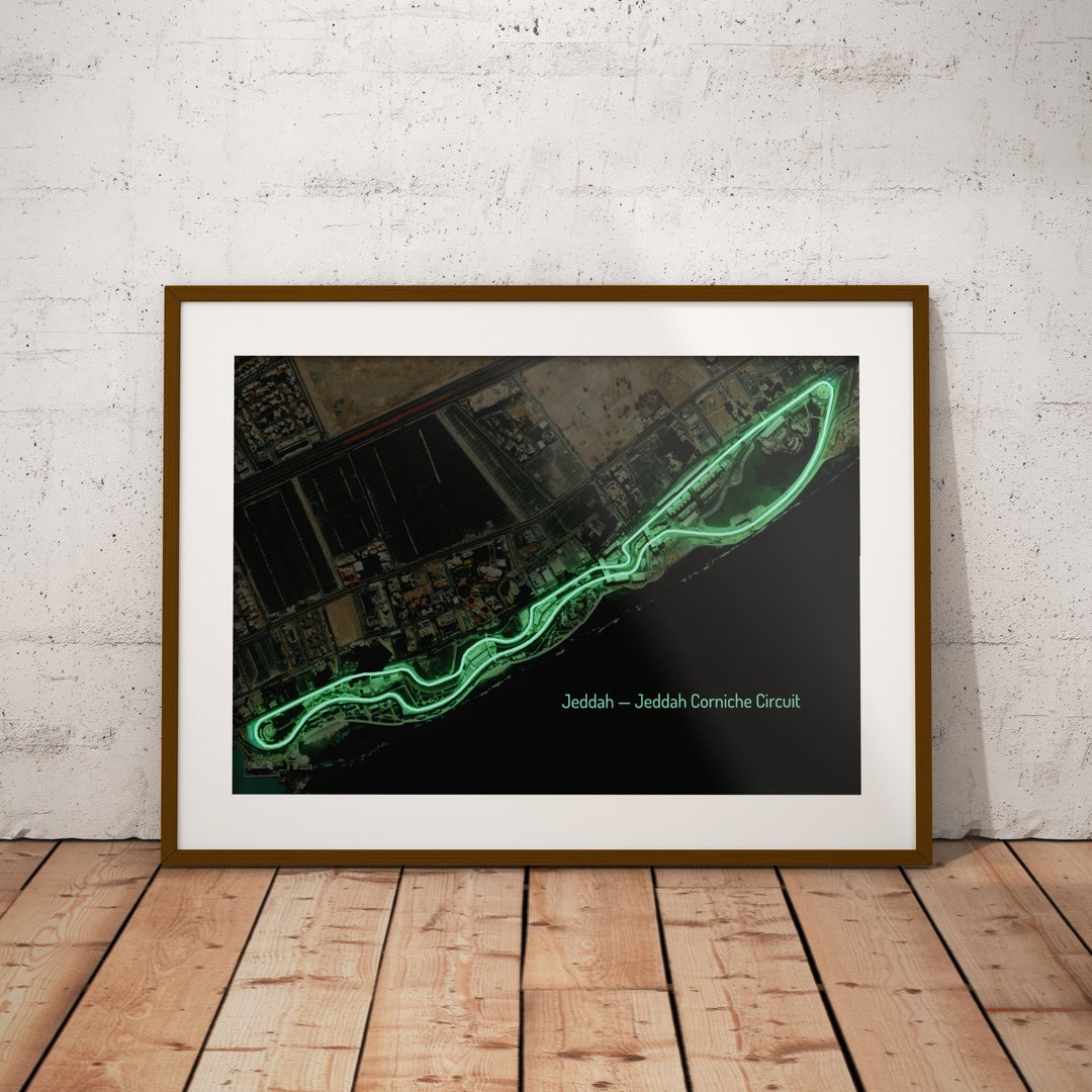 Jeddah Corniche Circuit — Racing Track Map Poster - Etsy