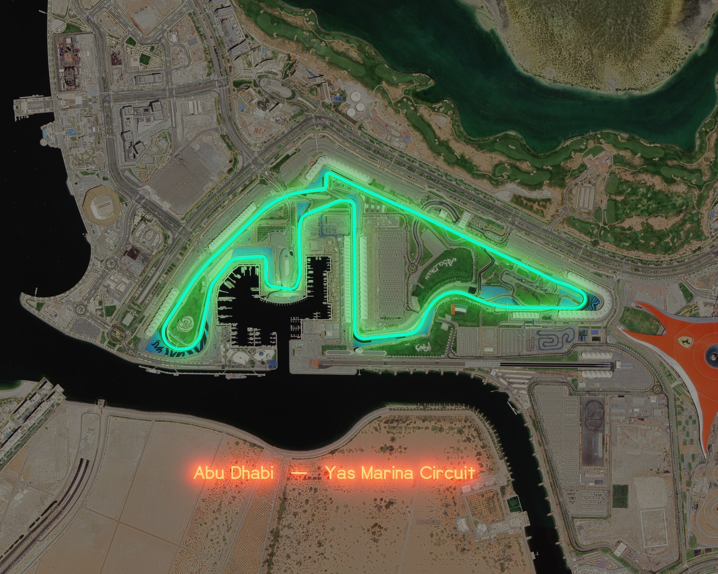 Yas Marina Circuit — Racing Track Map Poster - Etsy