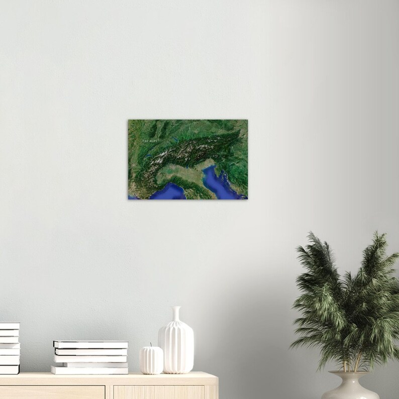 The Alps — Satellite Imagery Map Poster - Etsy