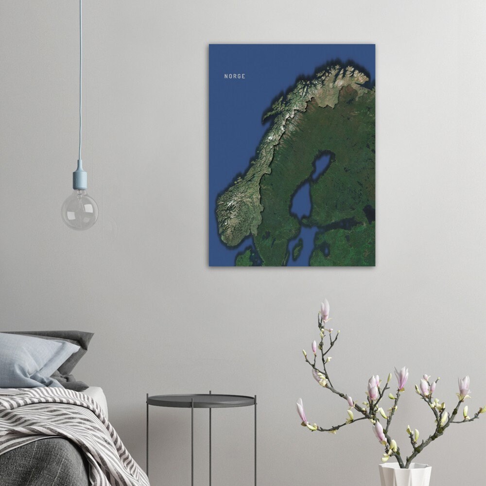 Norway High-resolution Satellite Imagery Printable Map Poster - Etsy