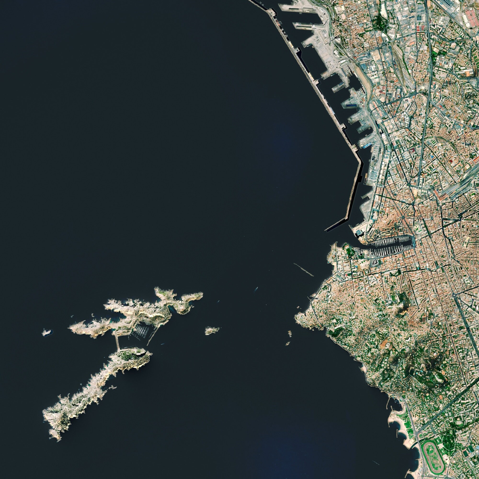 Marseille — Satellite Imagery City Map Poster - Etsy