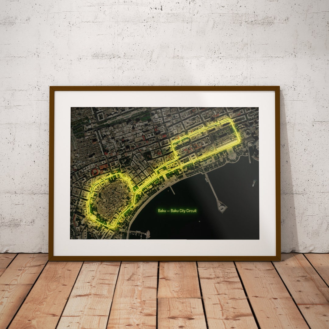 Baku City Circuit — Racing Track Map Poster - Etsy
