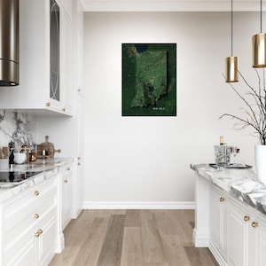 Indiana — Satellite Imagery US Map Poster - Etsy