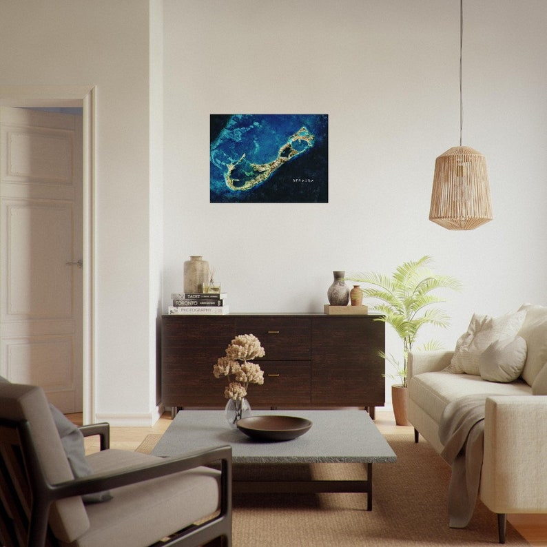 Bermuda — Satellite Imagery Map Poster - Etsy