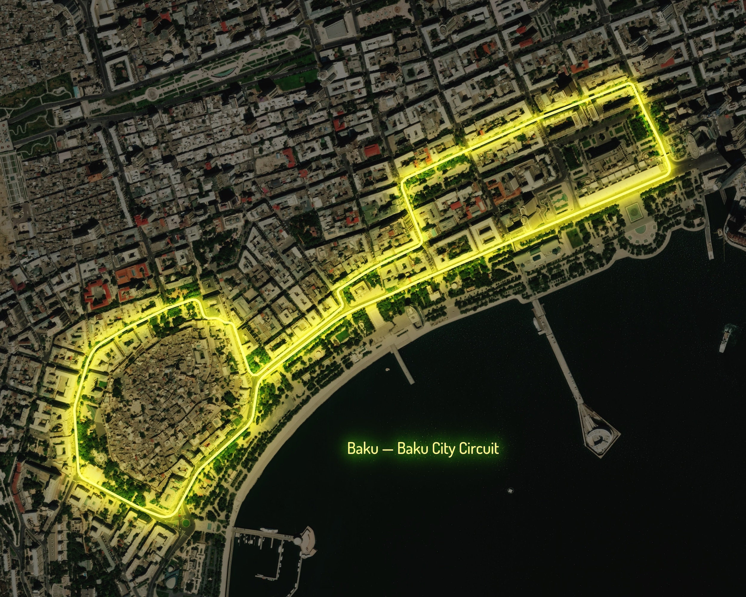 Baku City Circuit — Racing Track Map Poster - Etsy
