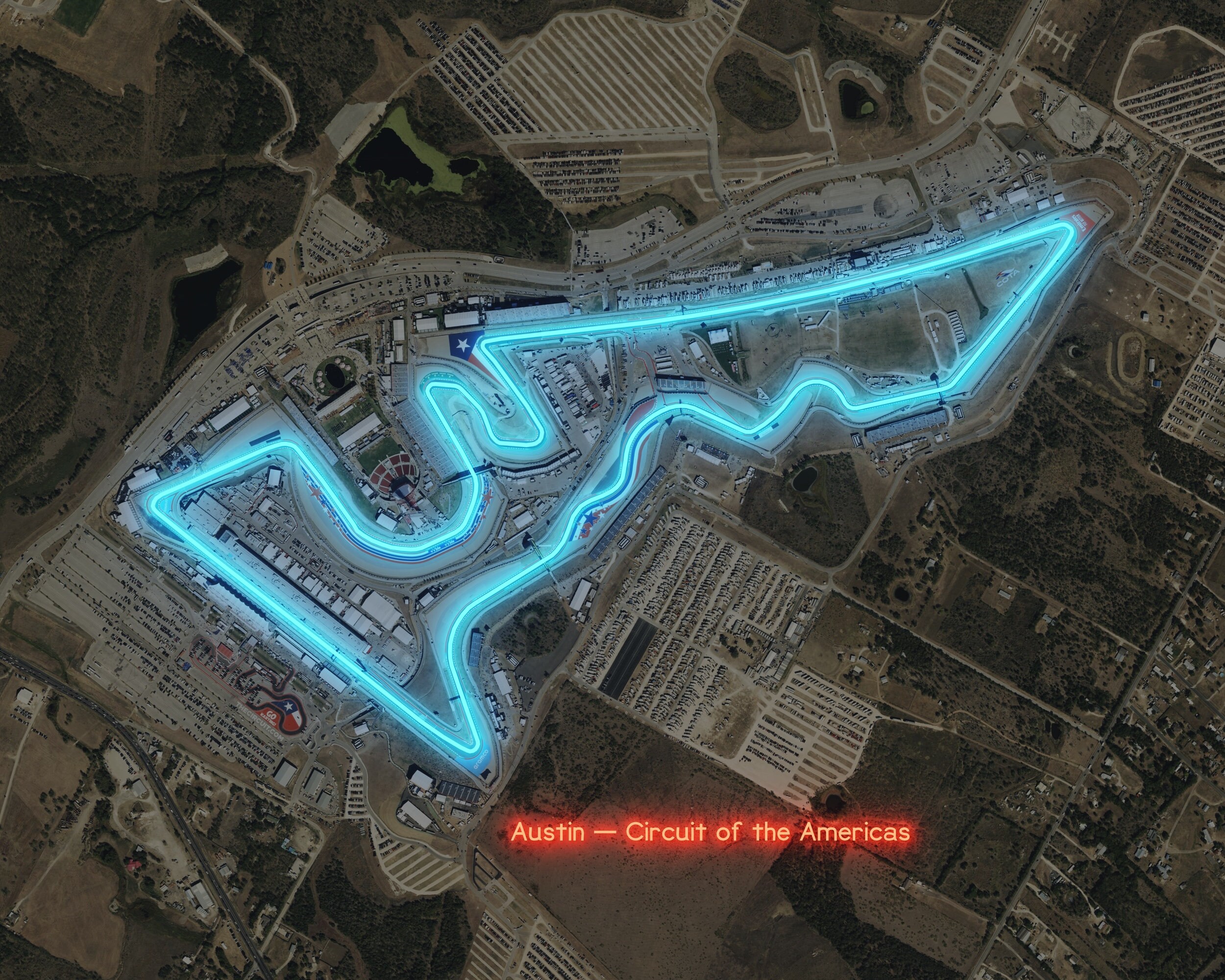 United States Grand Prix Circuit of the Americas F1 Racing Track Map ...
