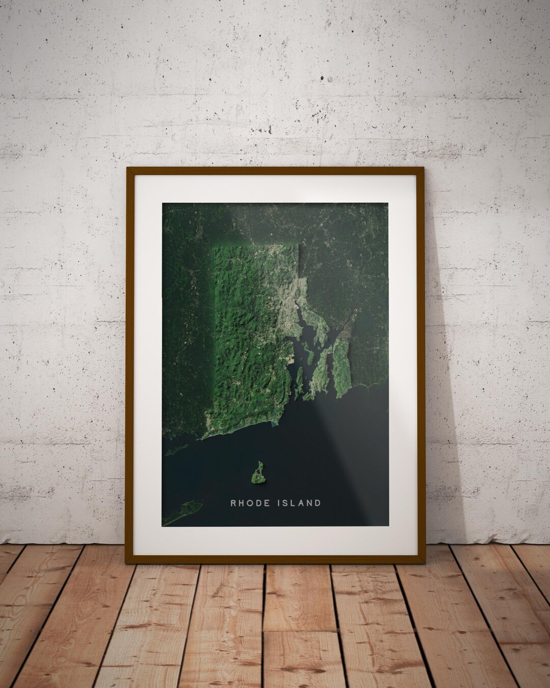 Rhode Island — Satellite Imagery US Map Poster - Etsy