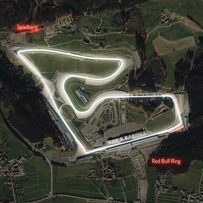 Red Bull Ring — Racing Track Map Poster - Etsy