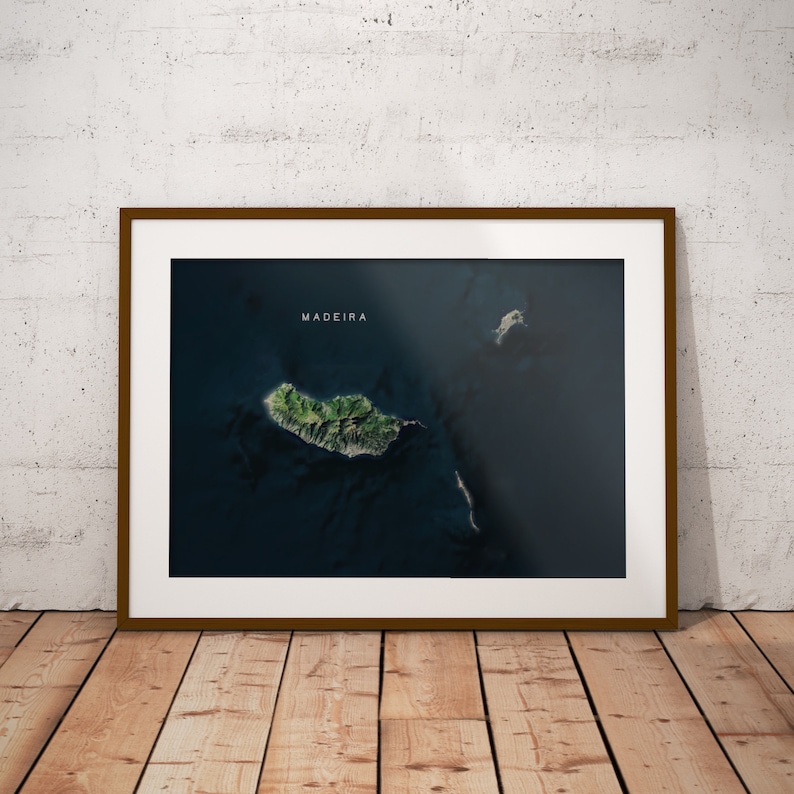 Madeira Islands — Satellite Imagery Map Poster - Etsy Canada