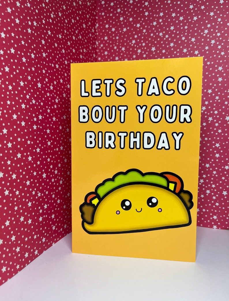 Happy Birthday Taco Card - Etsy