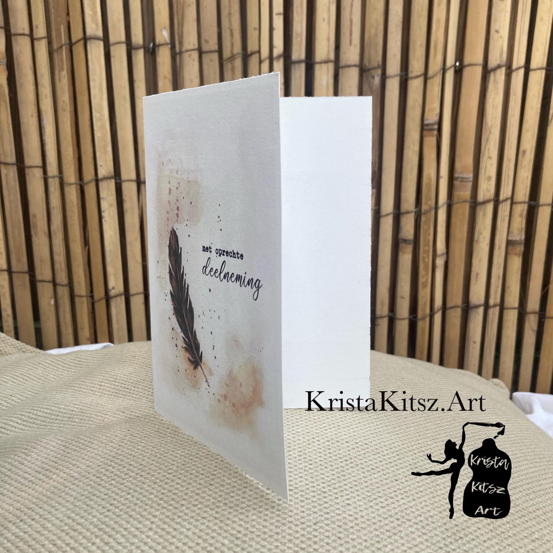 Condoleance Card Veer, With Sincere Condolences. Hand-painted ...