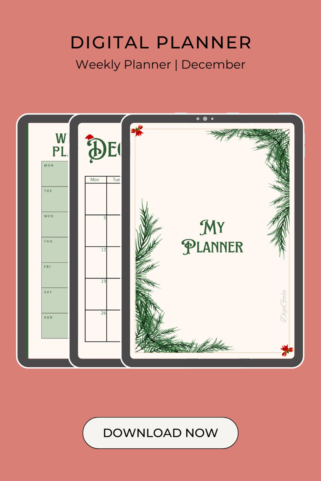 Weekly Planner Printable, Instant Download, Productivity Planner ...