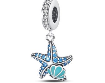 Sea Shell Clam Conch Star Fish Charm Bracelet Compatible Pandora Comp ...