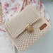 Light Beige Shoulder Bag, Small Crochet Bag for Women, Handmade Cream ...