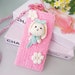 Pink Velvet Cell Phone Purse, Cute Bunny and Flower iPhone Case ...