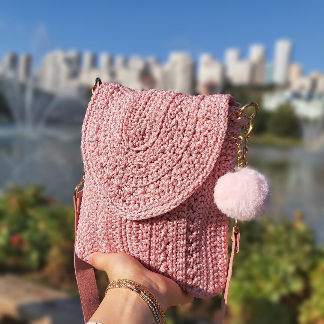 Cute Purse Bag for Teenage Girls, Pink Shoulder / Cross Body Saddle Bag ...