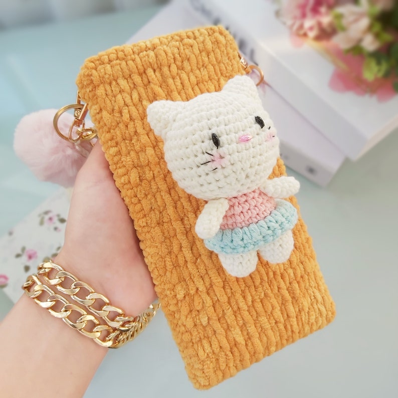 Kitty Phone Purse, Cute Cell Phone Wallet for Girls, Mini Cartoon Bag ...