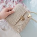 Unique Beige Handbag for Women, Handmade Crochet Bag, Lady's Knitted ...
