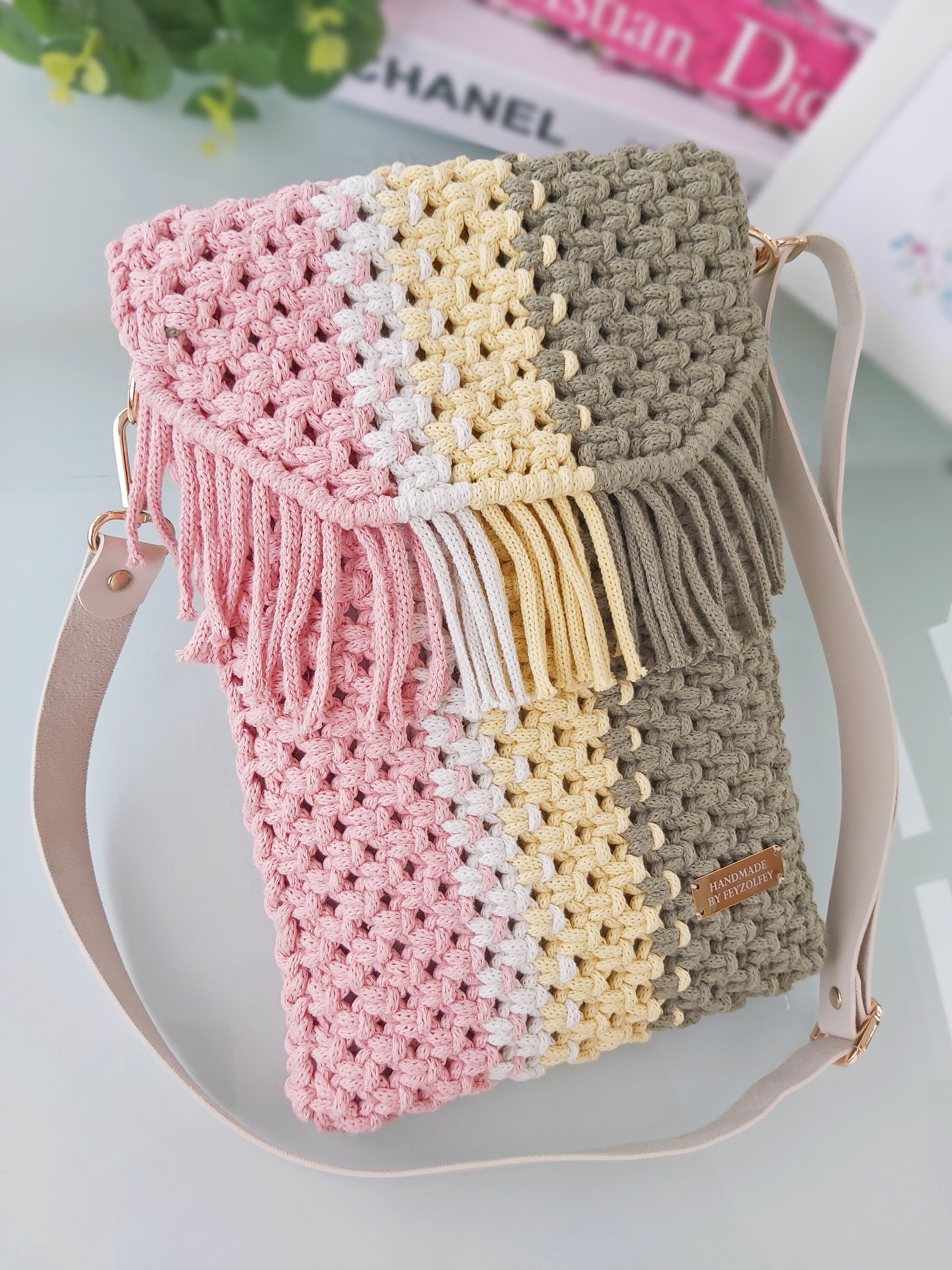 Macrame iPad Sleeve, Boho Style MacBook Pro Bag, Slim Shoulder Tablet ...