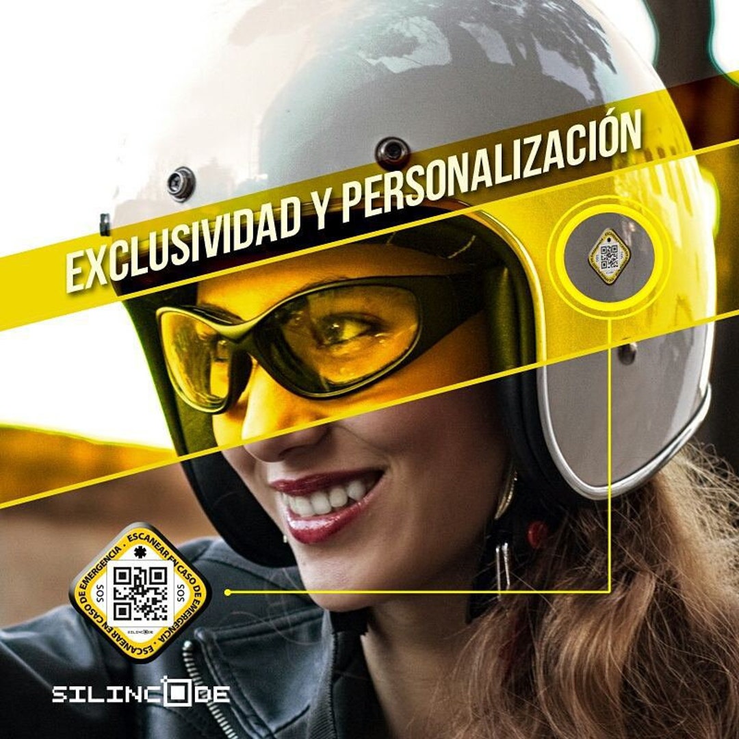 Stiker Code Qr SOS Biker Silincode Emergency, Qr Code, Helmets ...