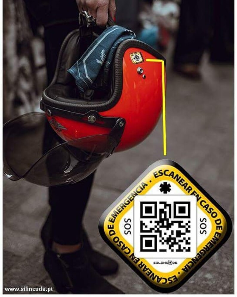 Stiker Qr SOS Adhesive Silincode, Qr Code, Protection, Security ...