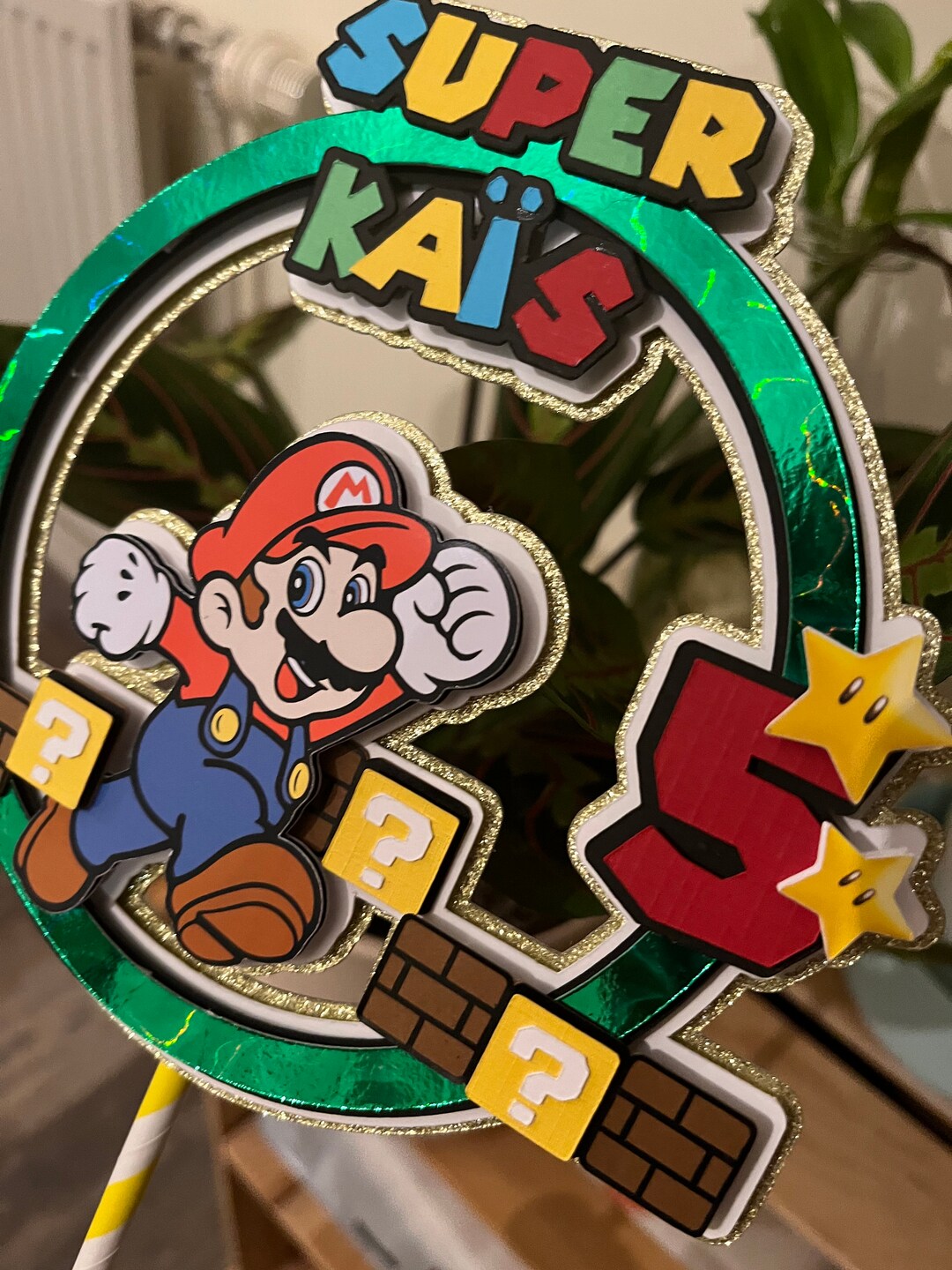 Personalized Super Mario / Luigi Cake Topper - Etsy