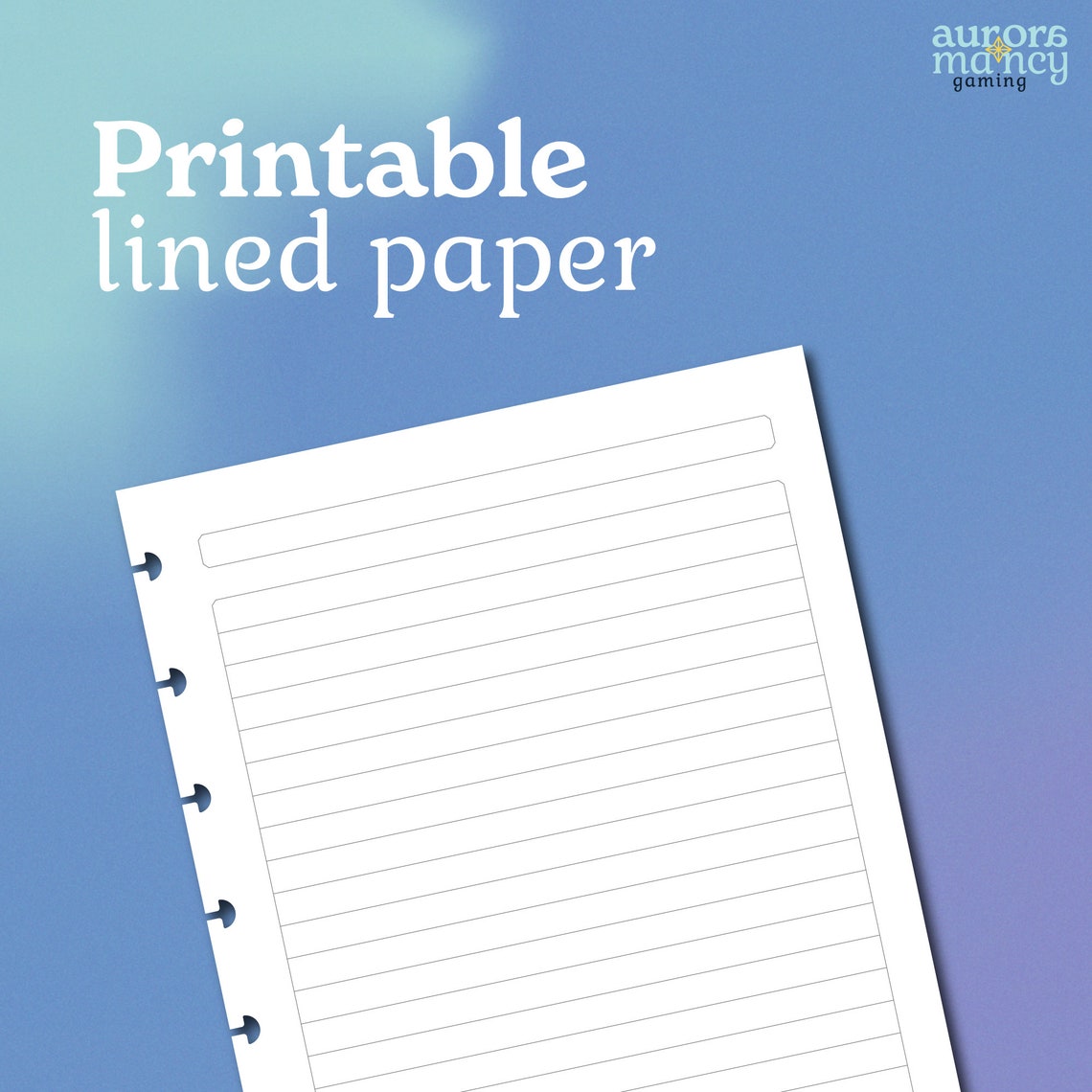 Printable Lined Paper | Digital Paper Template | A5 | Download PDF - Etsy