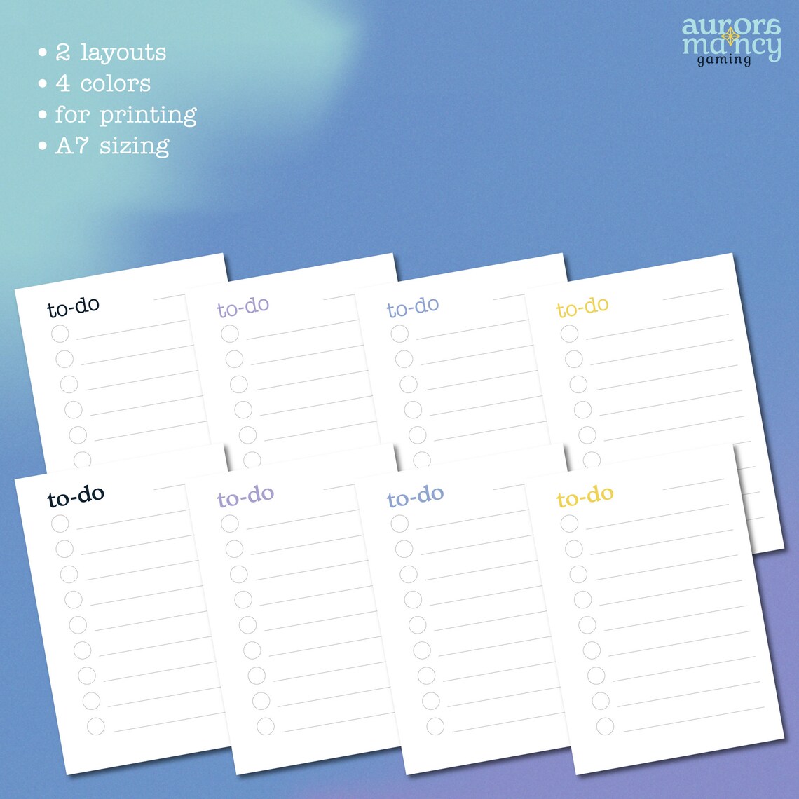 To-do List Printable | for Discbound | A7 | PDF Download - Etsy