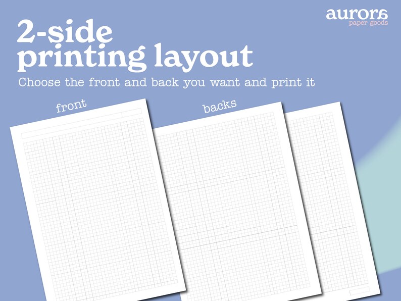 Printable Graph Paper Digital Paper Template A4 & A5 Download PDF - Etsy