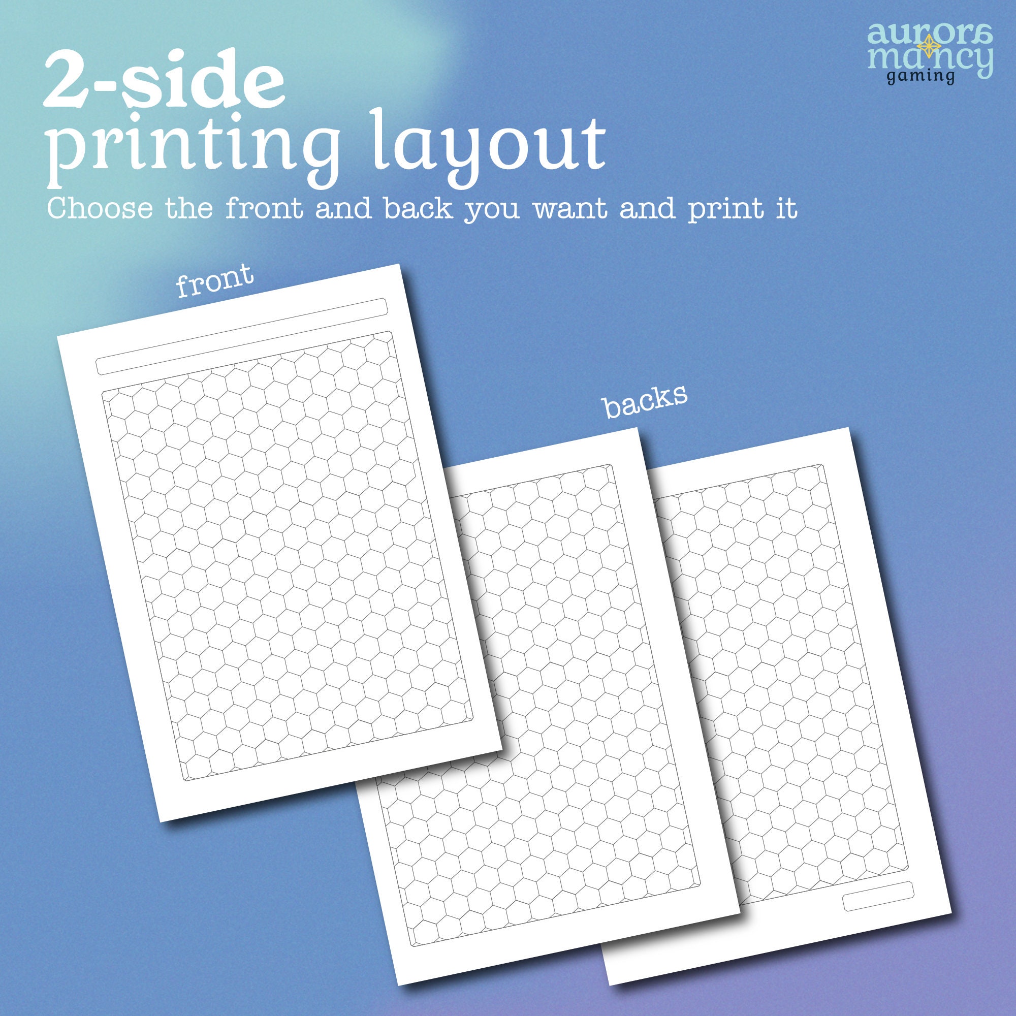 Printable Hex Grid Paper | Digital Paper Template | A5 | Download PDF ...