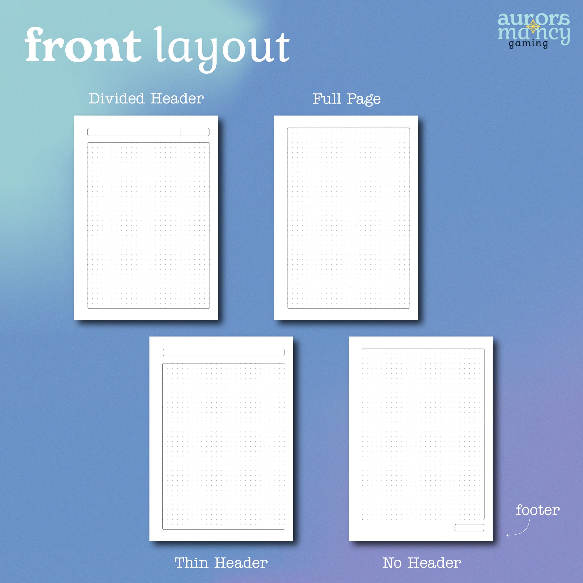 Printable Dot Grid Paper | Digital Paper Template | A5 | Download PDF ...
