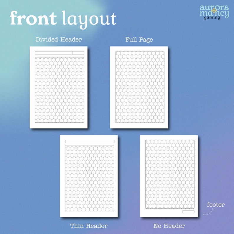 Printable Hex Grid Paper | Digital Paper Template | A5 | Download PDF ...