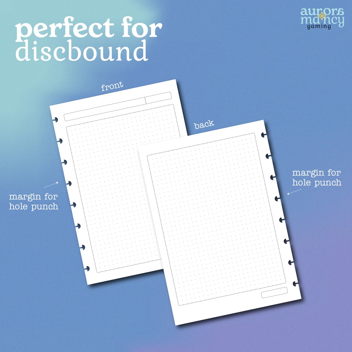 Printable Dot Grid Paper | Digital Paper Template | A5 | Download PDF ...