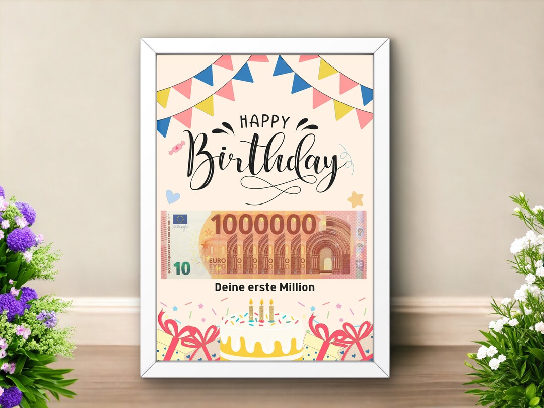 Your First Million Creative Money Gift for a Birthday Give Away Money ...
