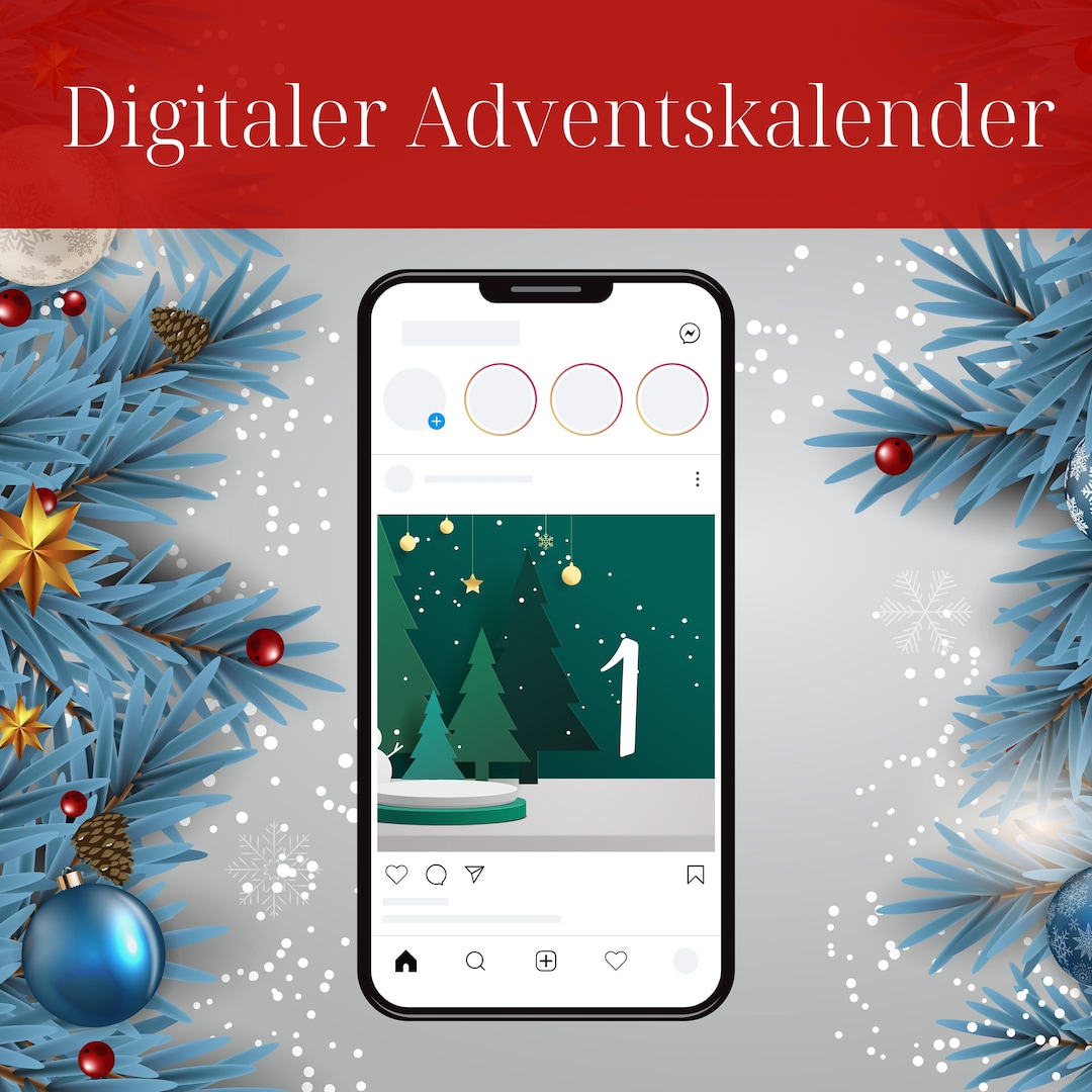 Digital Advent Calendar for Social Media (instagram, Email, Facebook ...