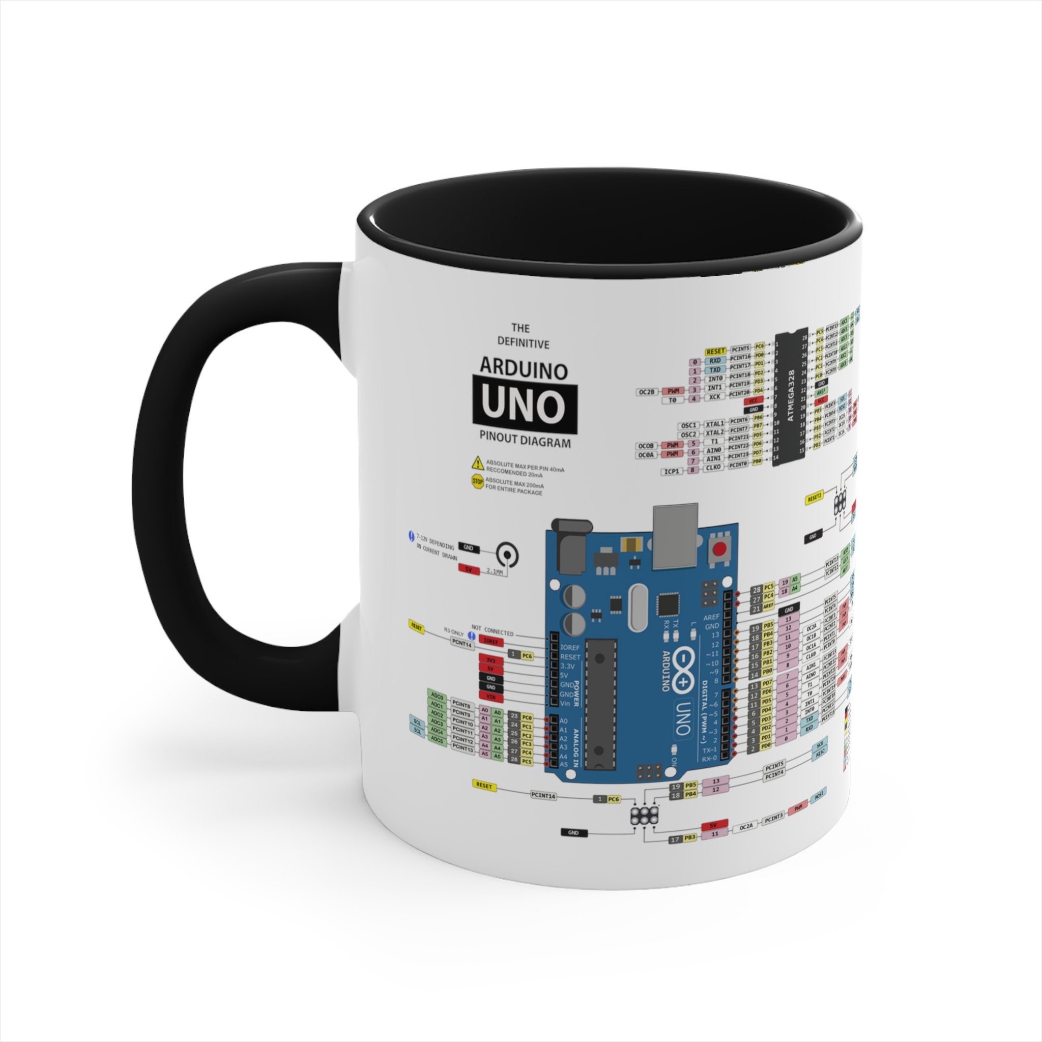 Arduino Pinout Diagram Two Tone Coffee Tea Mug Electronic Circuit