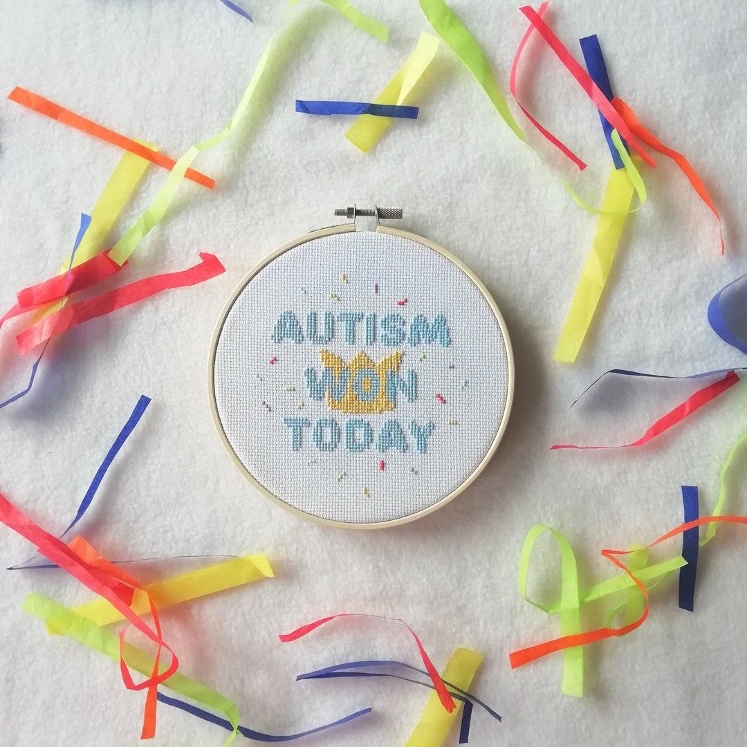 Autism Won Today Cross Stitch Pattern PDF for Autistic and - Etsy
