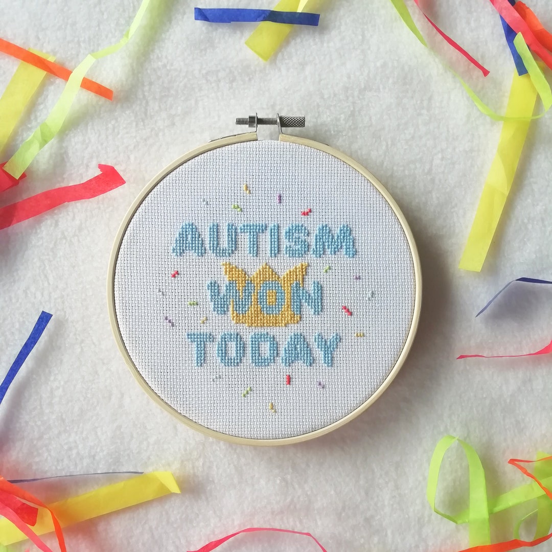 Autism Won Today Cross Stitch Pattern PDF for Autistic and ...