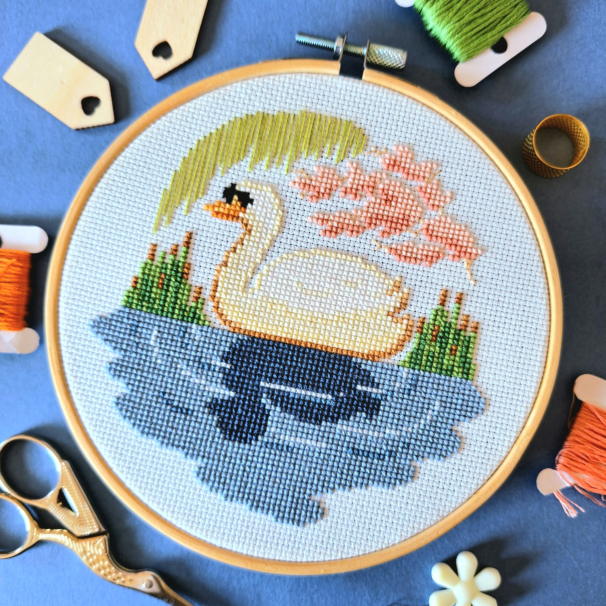 The Ugly Duckling Cross Stitch Pattern PDF golden Swan, Autistic ...