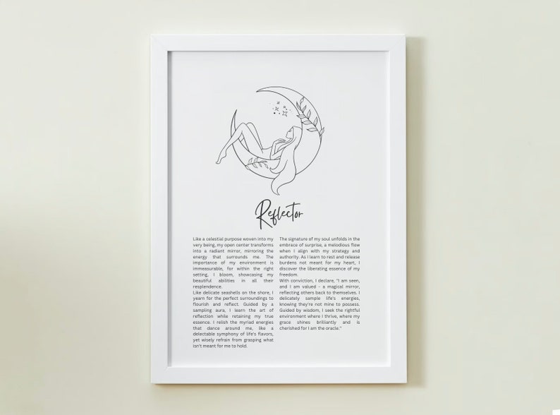 Reflector Human Design Print Instant Download, Energy Type Digital Art ...