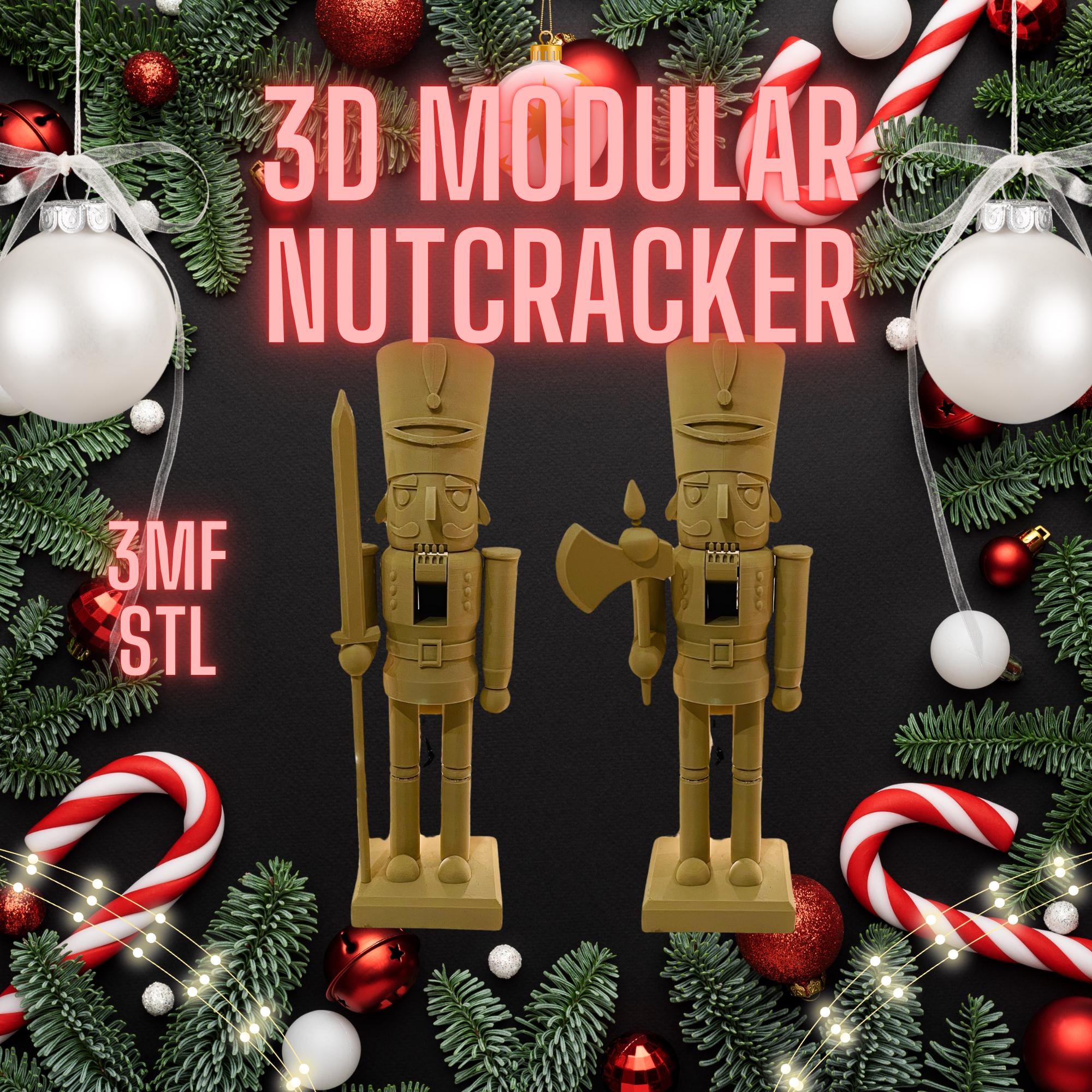 3D Nutcracker Modular - Christmas Nussknacker STL & 3MF - Etsy